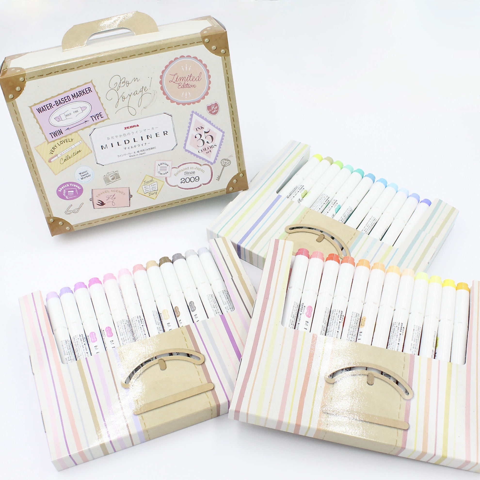 Papelaria Online - Zebra Mildliner - Conjunto 35 cores